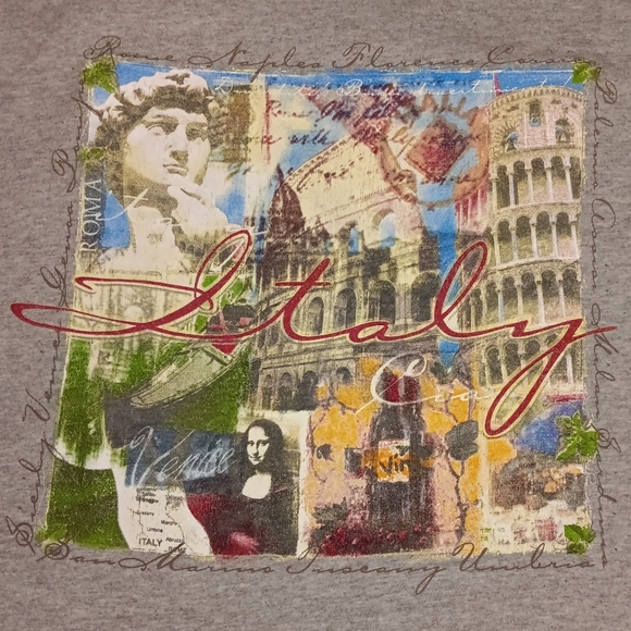Vintage | Shirts | 9s Italy Vintage Logo Shirt Tee Mona Lisa Rome Milan ...